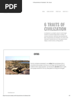 6 Characteristics of Civilization | PDF
