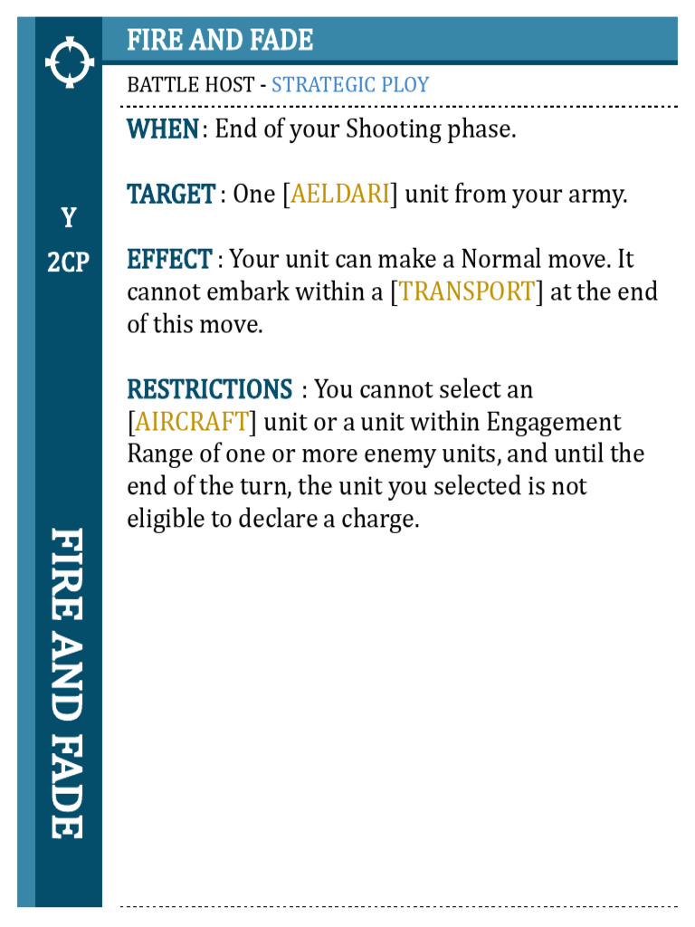 Warhammer 40k 10th Ed. Battle Host - FIRE AND FADE | PDF | History
