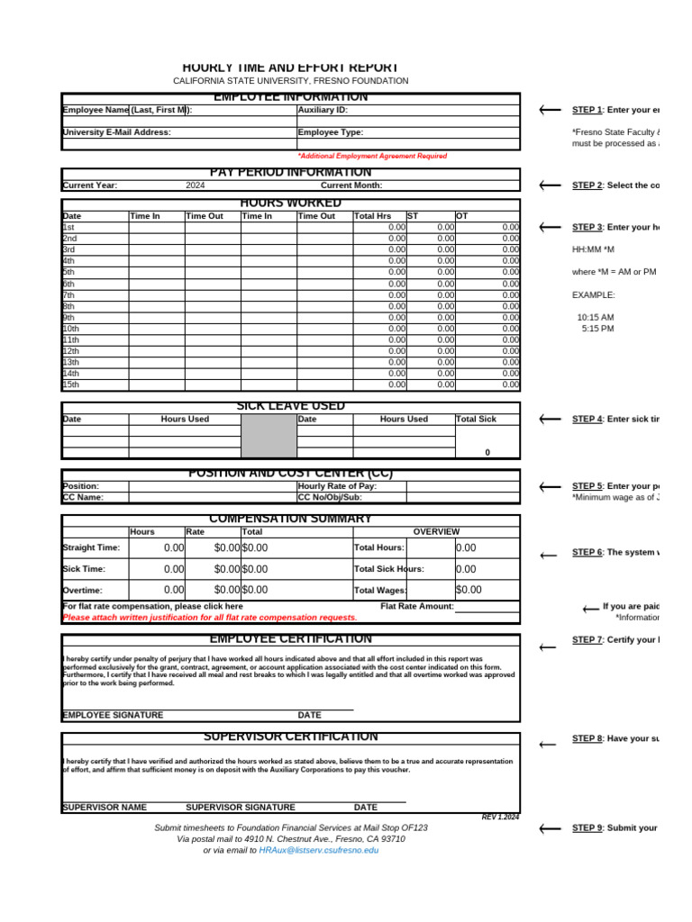 Copy of Foundation-Timesheet-2024 | PDF | Employment | Overtime
