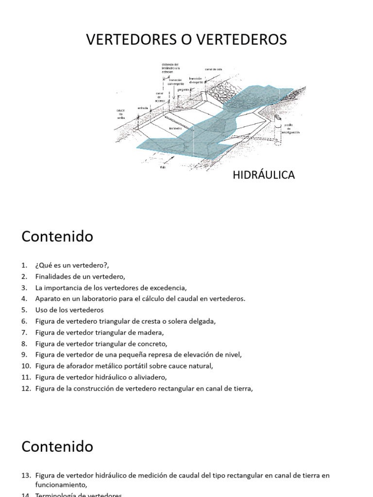 Clase 3 Vertederos 2024 | PDF | Represa | Triángulo