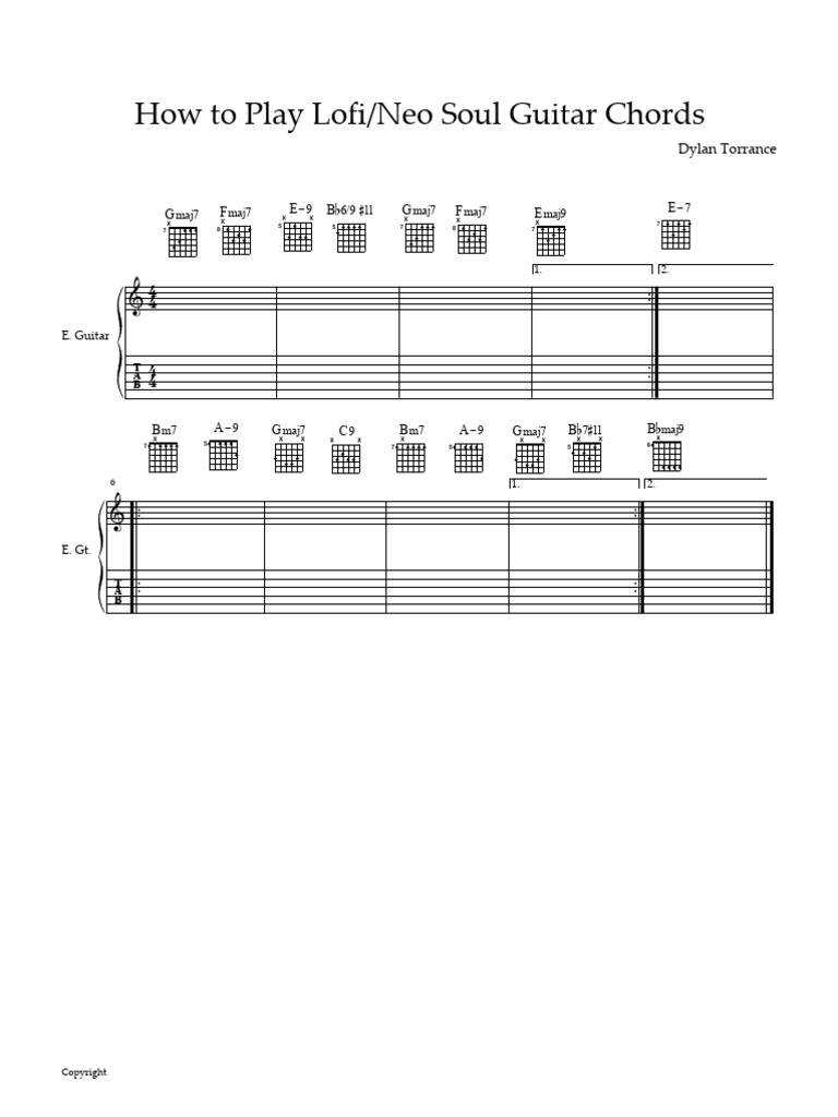 How To Play Lofi Neo Soul Guitar Chords | PDF