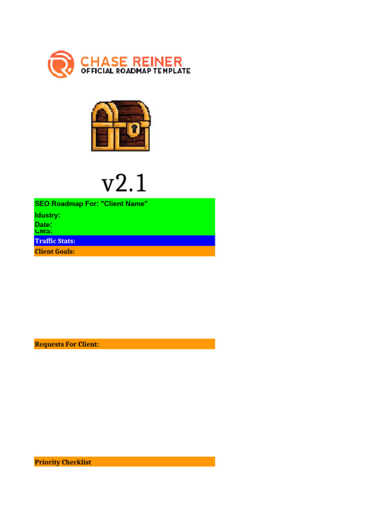 Chase Reiner SEO Roadmap v2.1 | PDF | Search Engine Optimization ...