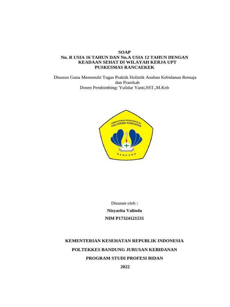 Soap Remaja Nisyasita Valinda PKM Rancaekek | PDF | Gaya Hidup