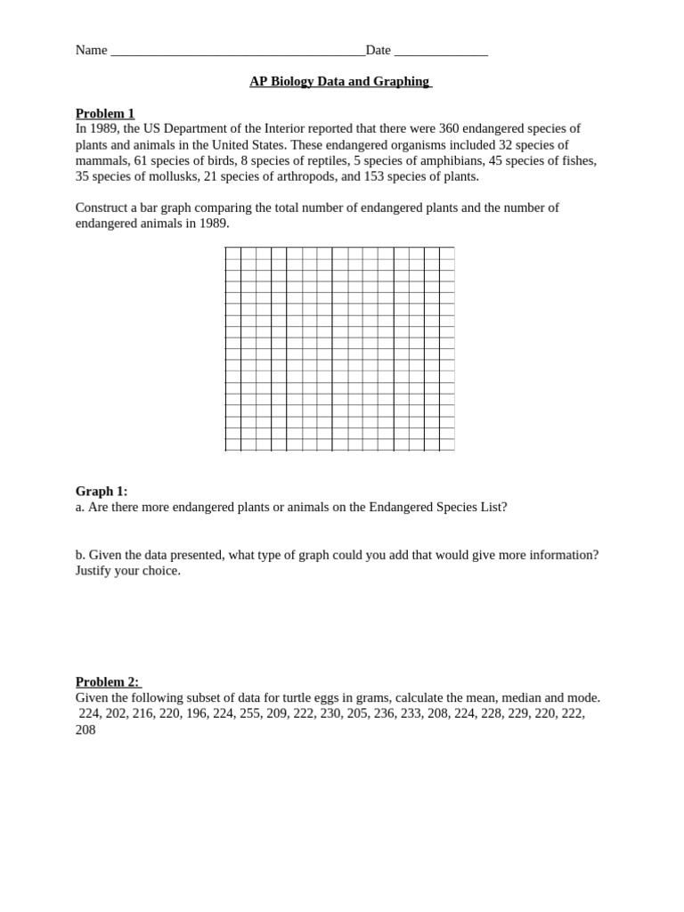 AP Bio Data and Graphing | PDF | Diabetes | Leaf
