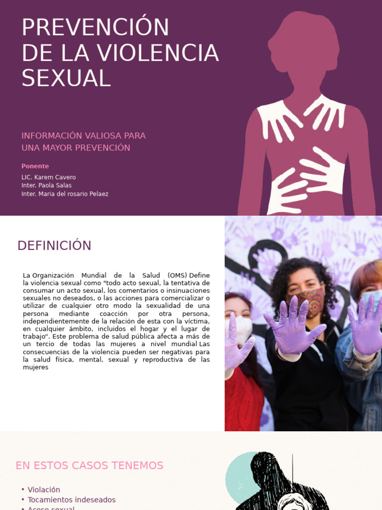 Prevención de Violencia Sexual | PDF | Violación | Violencia sexual