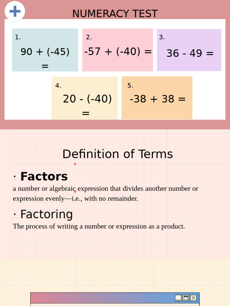Factoring | PDF | Teaching Methods & Materials