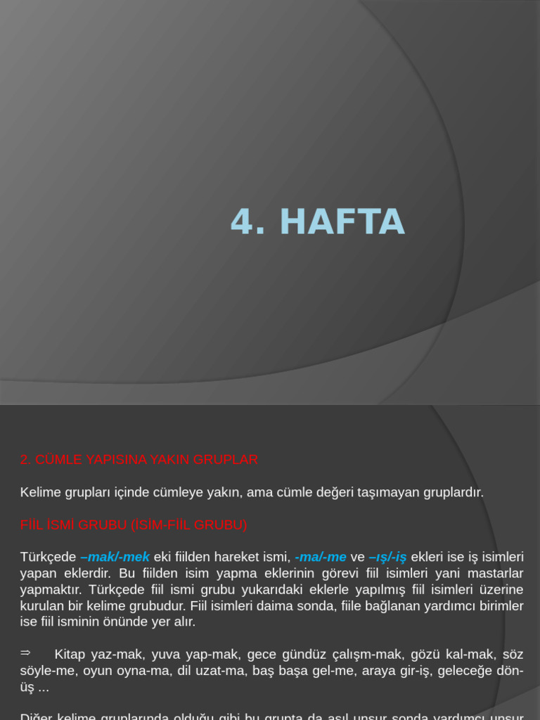 Turkish Language Lesson Courses Notes | PDF