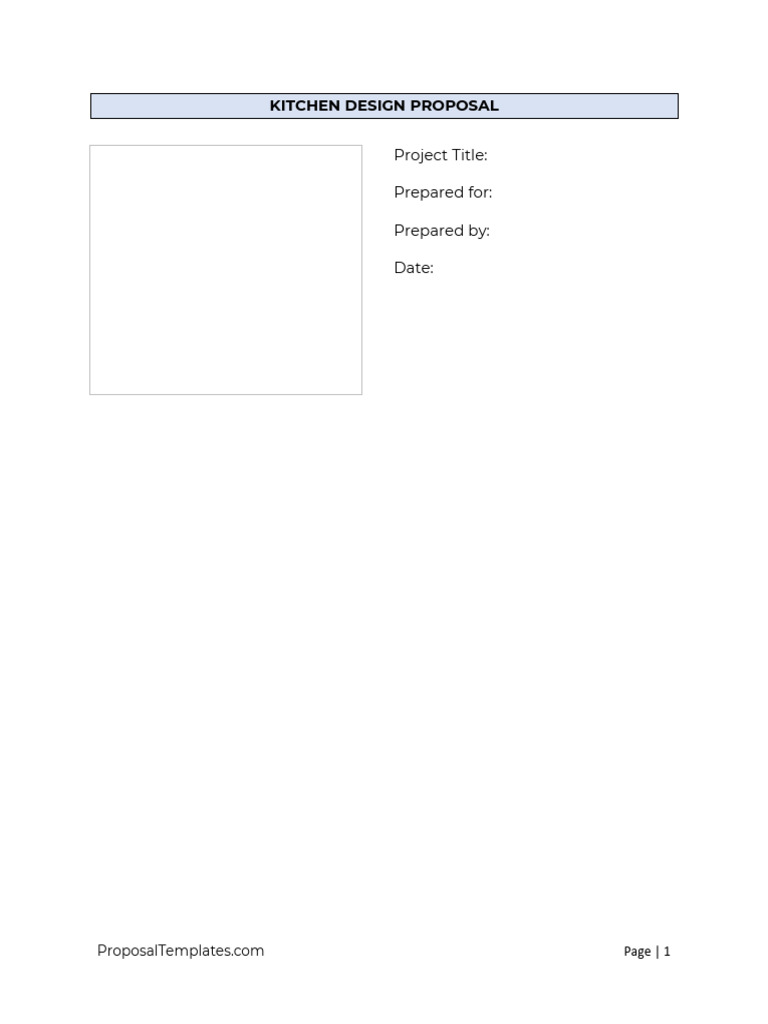 Kitchen Design Proposal Template | PDF | Art
