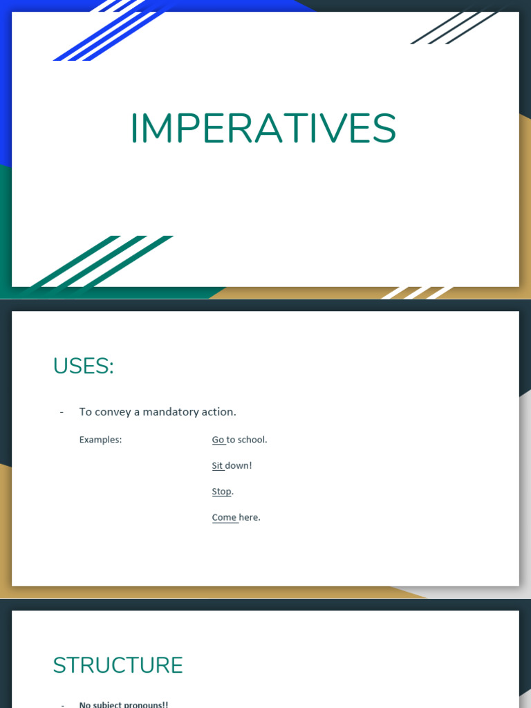 IMPERATIVES | PDF