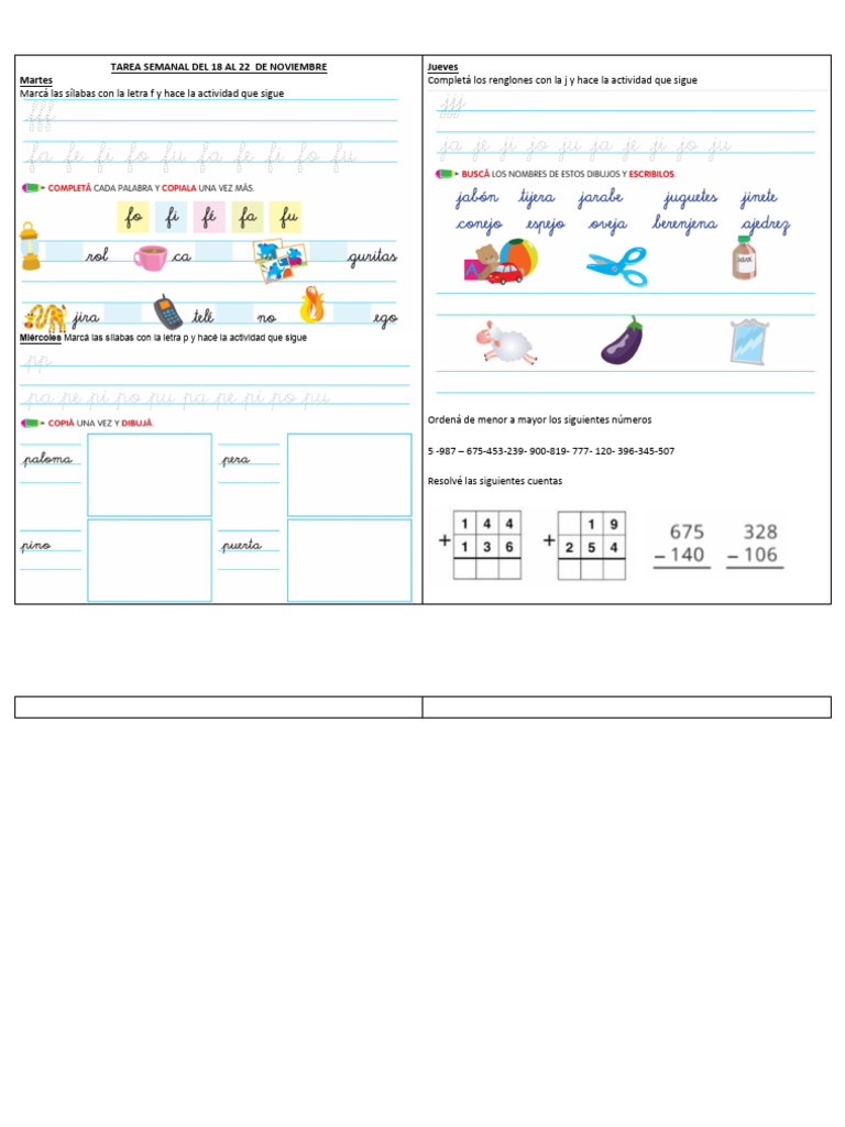 Tarea Segundo Grado Cursiva | PDF