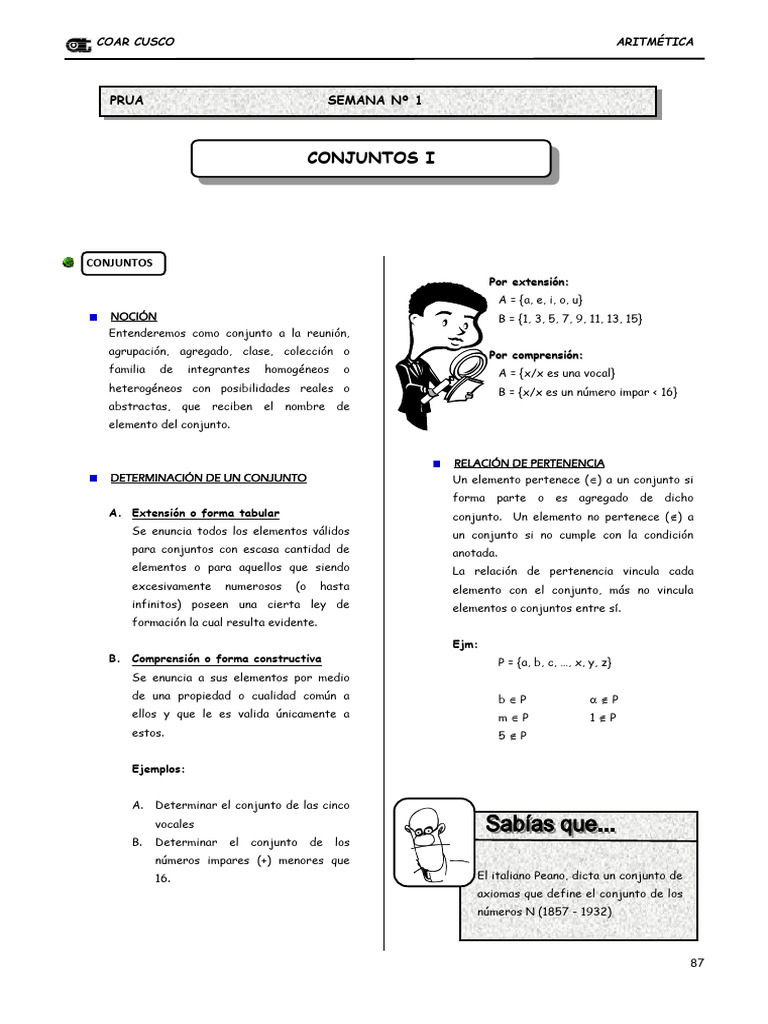Conceptos Básicos de Conjuntos en Matemáticas | PDF