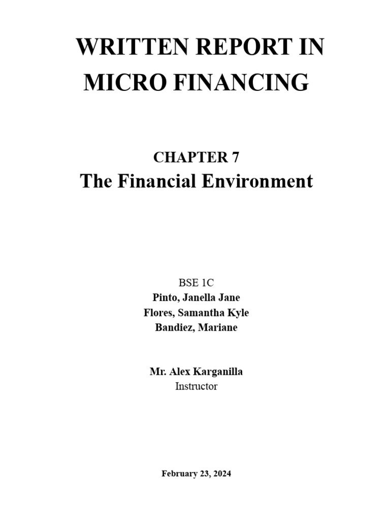 Chapter 7 - Written Report | PDF | Securities (Finance) | Stocks