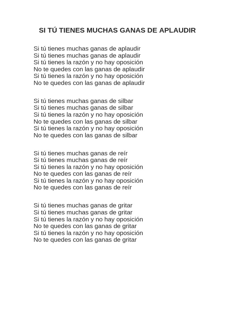 3 Si Tú Tienes Muchas Ganas de Aplaudir | PDF | Relaciones personales ...