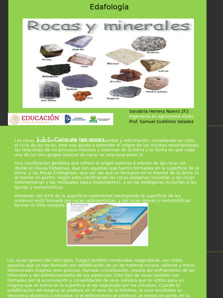 Rocas y Minerales | PDF | Roca (geología) | Roca ígnea