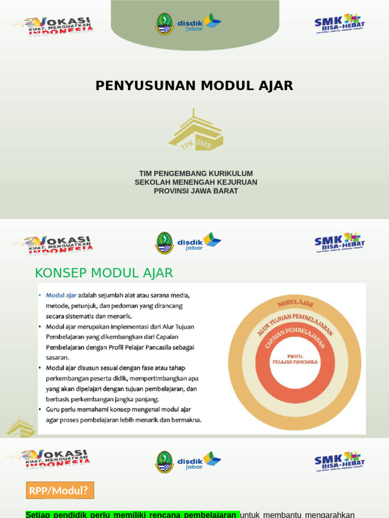 Panduan Penyusunan Modul Ajar SMK | PDF