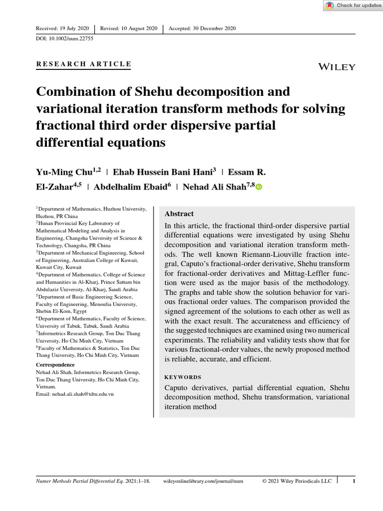 Combination Of Shehu Decomposition And Variational Iteration Transform