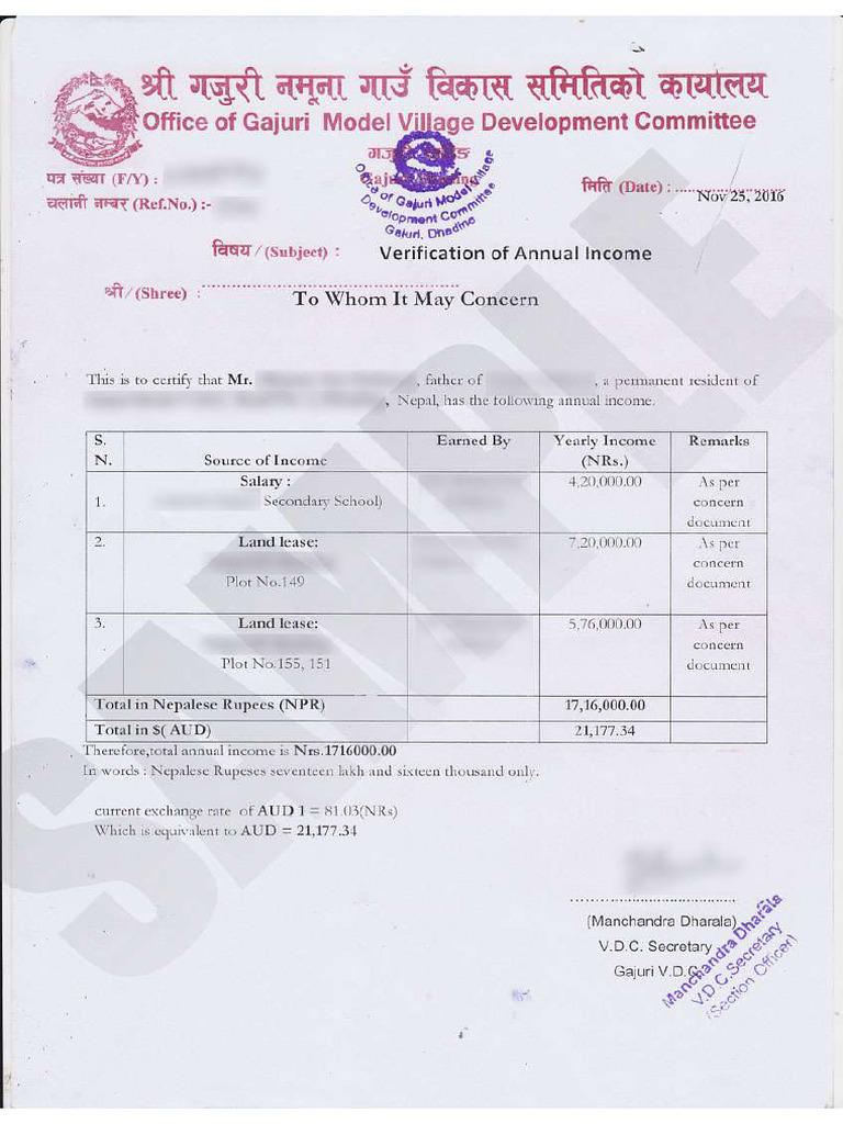 Income Certificate 3 Pdf