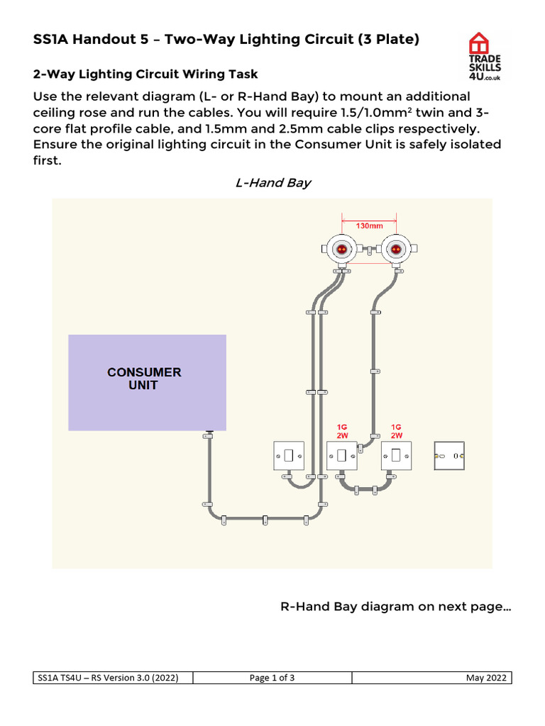 Two-Way Lighting Circuit Guide | PDF | Technology & Engineering