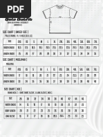 Sublimation Size Chart | PDF | Clothing | Fashion