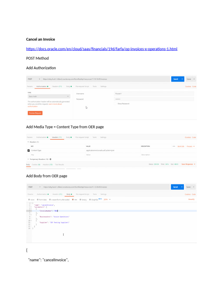 Cancel An Invoice REST API | PDF