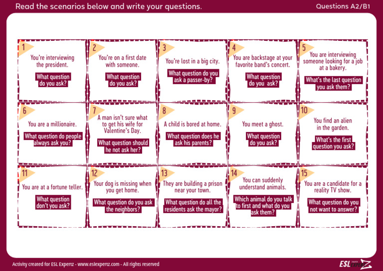 asking questions game | PDF