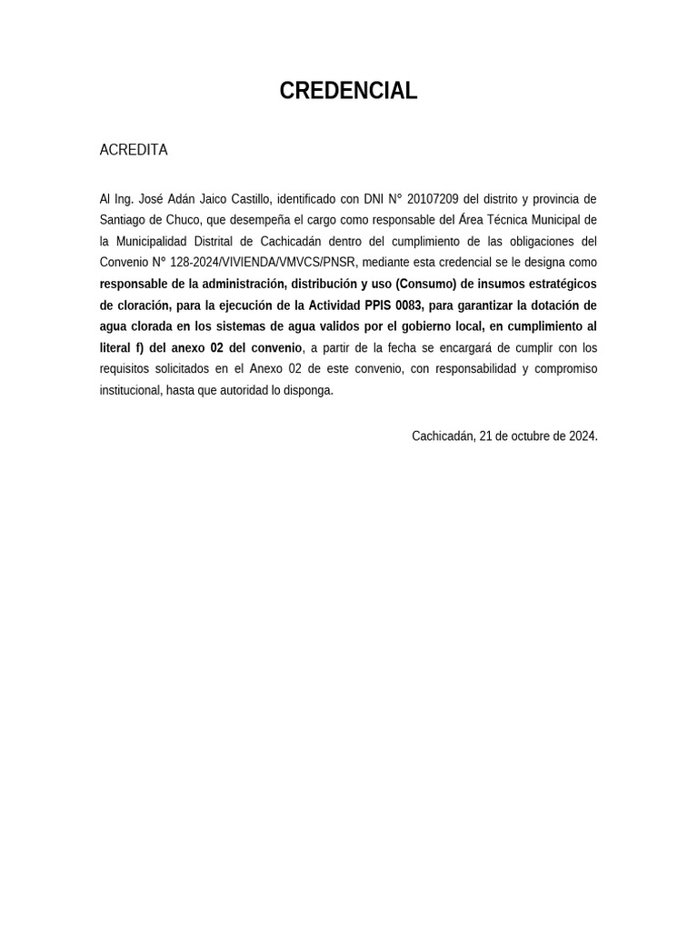 Modelo Credencial | PDF