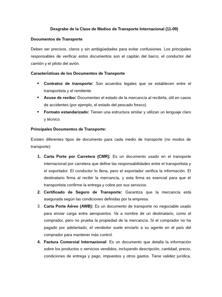 Documentos y Transporte Aéreo Internacional | PDF | Transporte | Logística