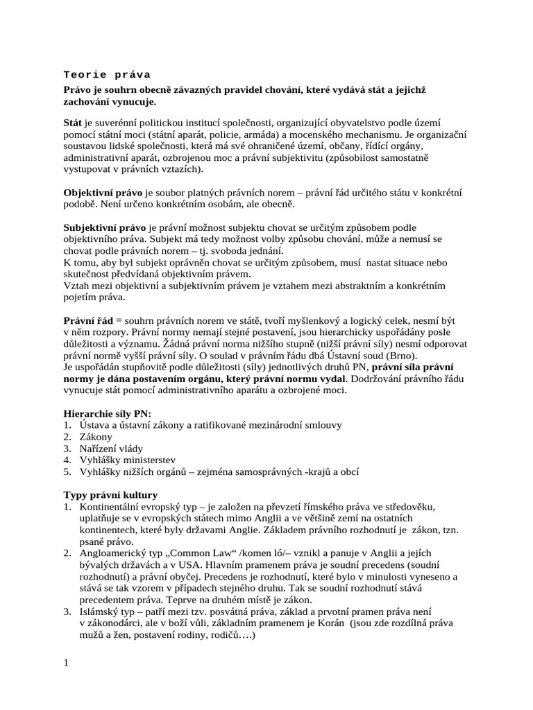 Teorie Práva-1 | PDF