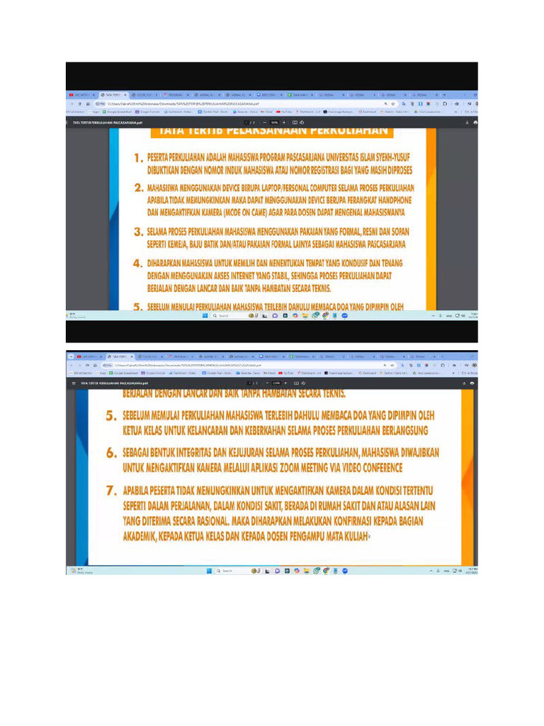 Kuliah Tata Tertib Dan Jadwal Perkuliahan | PDF