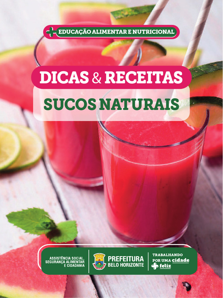 Receitas de Sucos Naturais Saudáveis | PDF | Limão | Laranja (fruta)