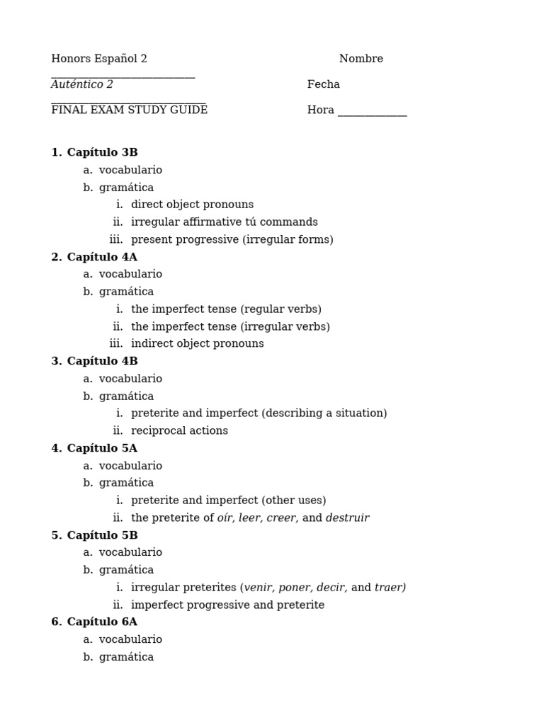 Final Exam Study Guide | PDF