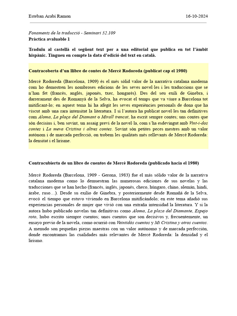 Mercè Rodoreda | PDF