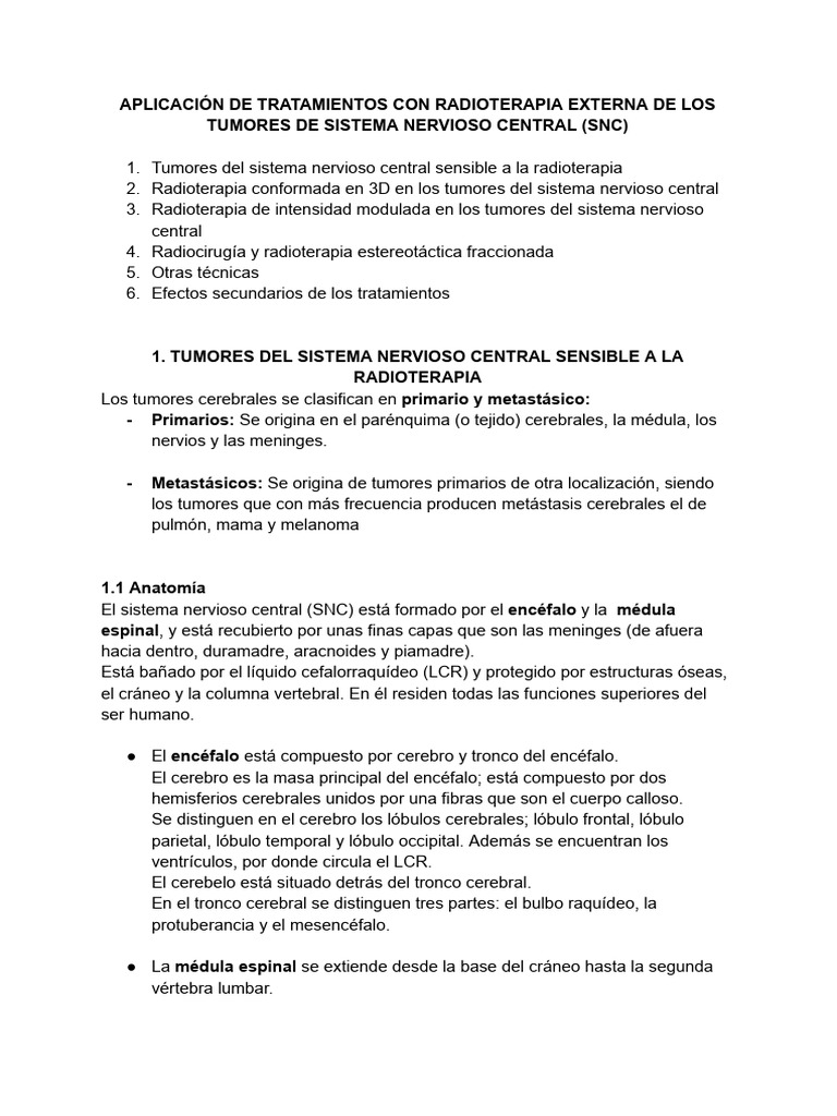 U.5 Teleterapia | PDF | Sistema nervioso central | Metástasis