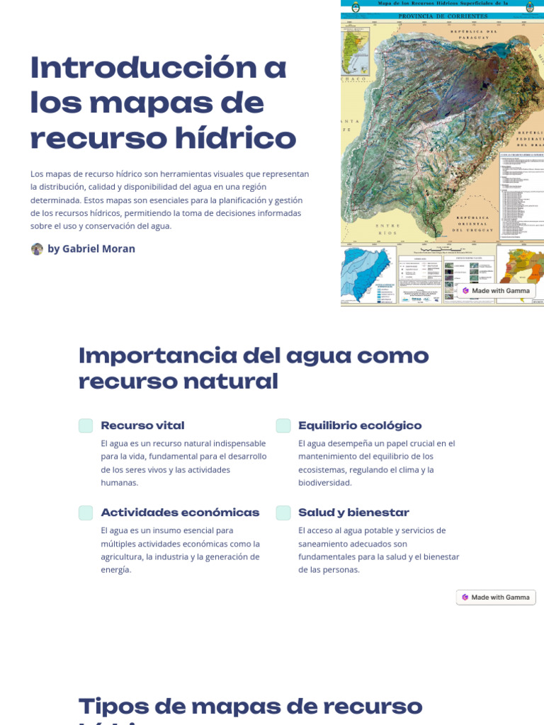 Introduccion A Los Mapas de Recurso Hidrico | PDF | Agua | Recursos hídricos