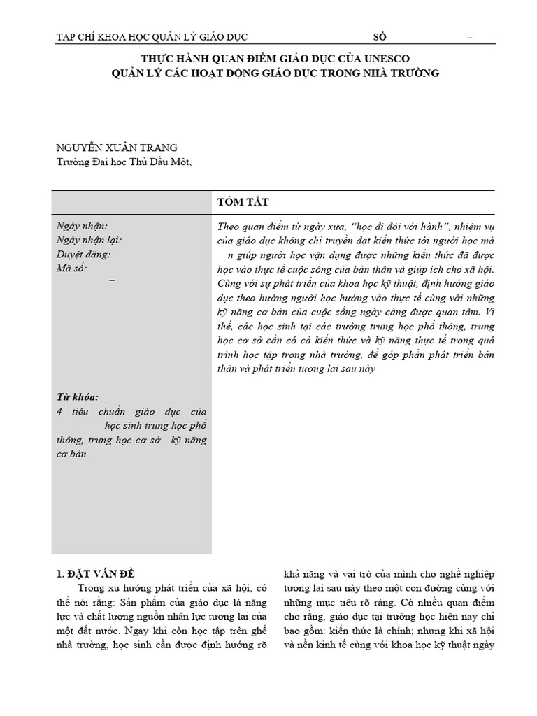 4 TR C T Giáo D C Unesco | PDF