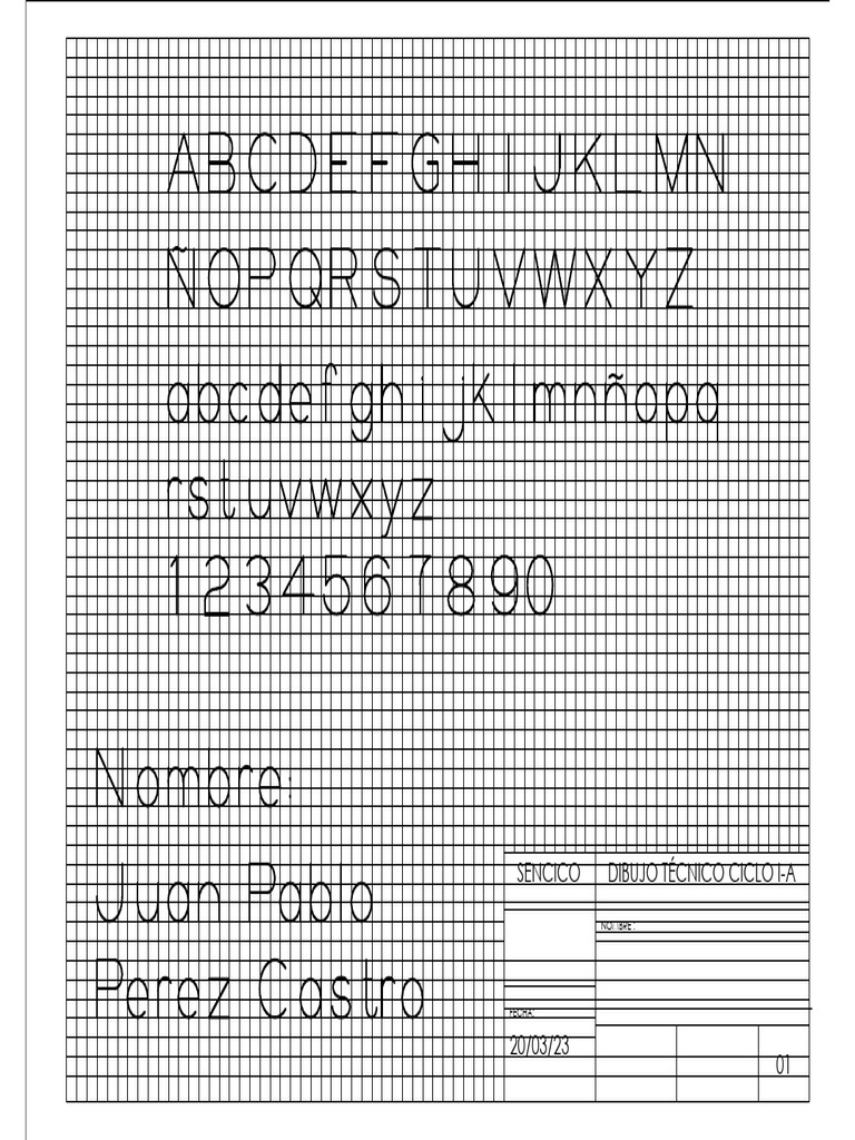 Practica de Dibujo Tecnico-Rotulado | PDF