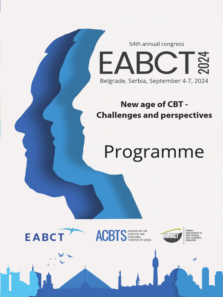 EABCT2024 Full Programme | PDF | Cognitive Behavioral Therapy | Psychotherapy