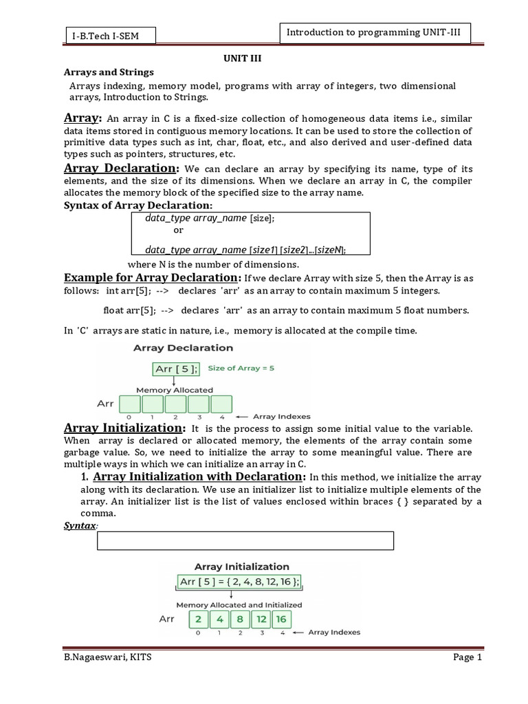 Ip (Unit Iii) | PDF | Data Type | Computing Ip (Unit Iii) | PDF | Data Type | Computing