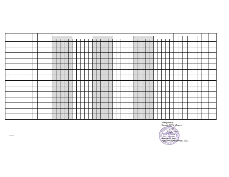 Rekap Absen Guru Semester 2024 | PDF