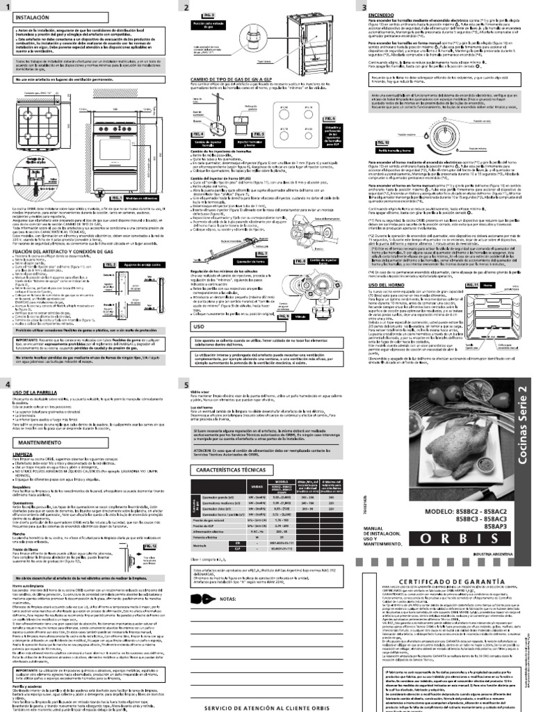 Manual Cocinas 8500 | PDF
