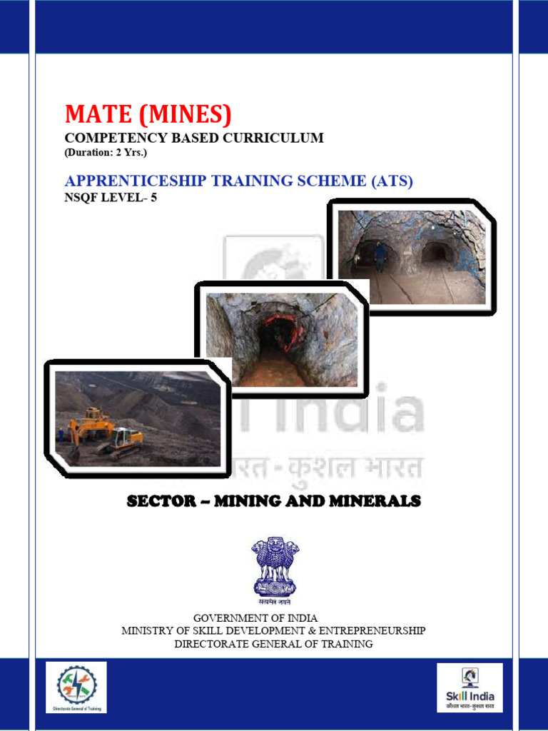 Mate (Mines) - ATS - NSQF-5 | PDF | Apprenticeship | Mining