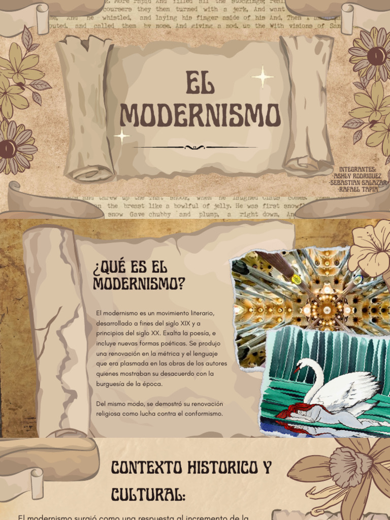 El Modernismo 3A | PDF | Simbolismo (Artes) | Poesía