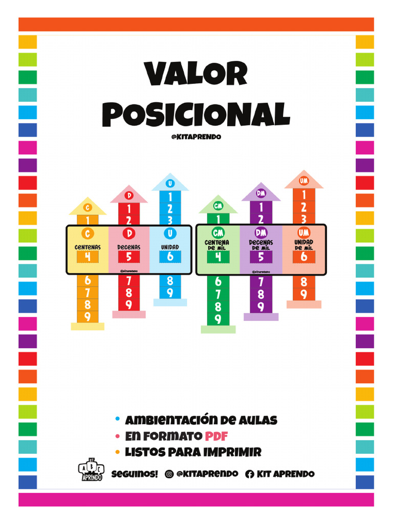 Kit Matemáticas - Valores numéricos-@KITAPRENDO | PDF