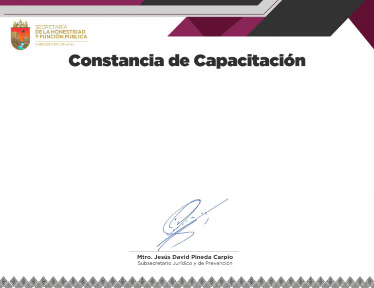 Constancia de Capacitacion Jaime Felipe Jacob Samayoa | PDF