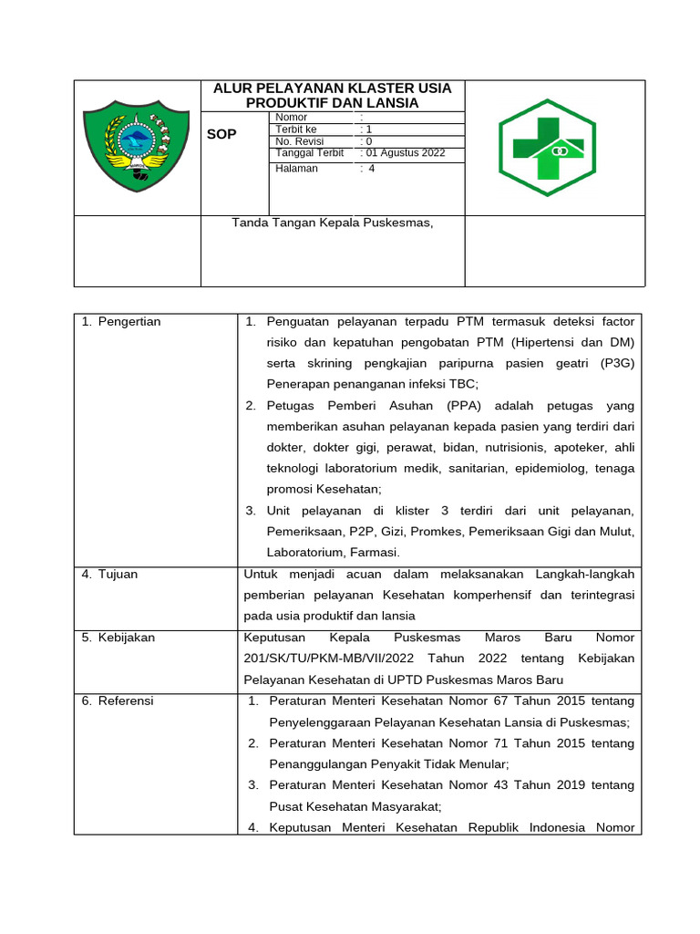 Sop - Cluster 3 | PDF