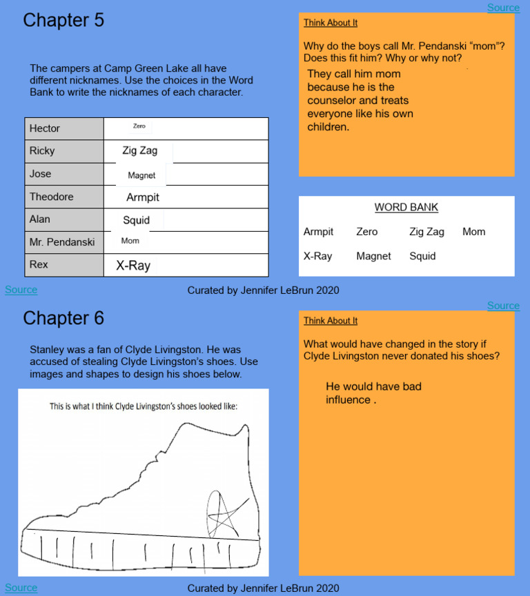 Holes Chapter 5 and 6 | PDF