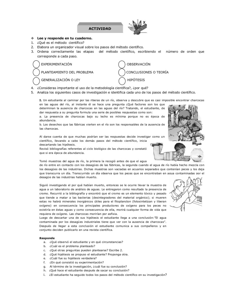 ACTIVIDADES DE MÉTODO CIENTÍFICO