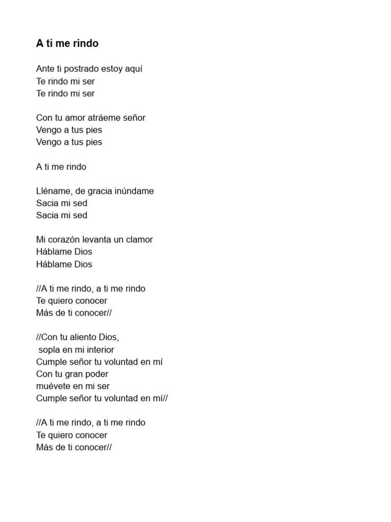A Ti Me Rindo | PDF | Religión y espiritualidad | Poesía