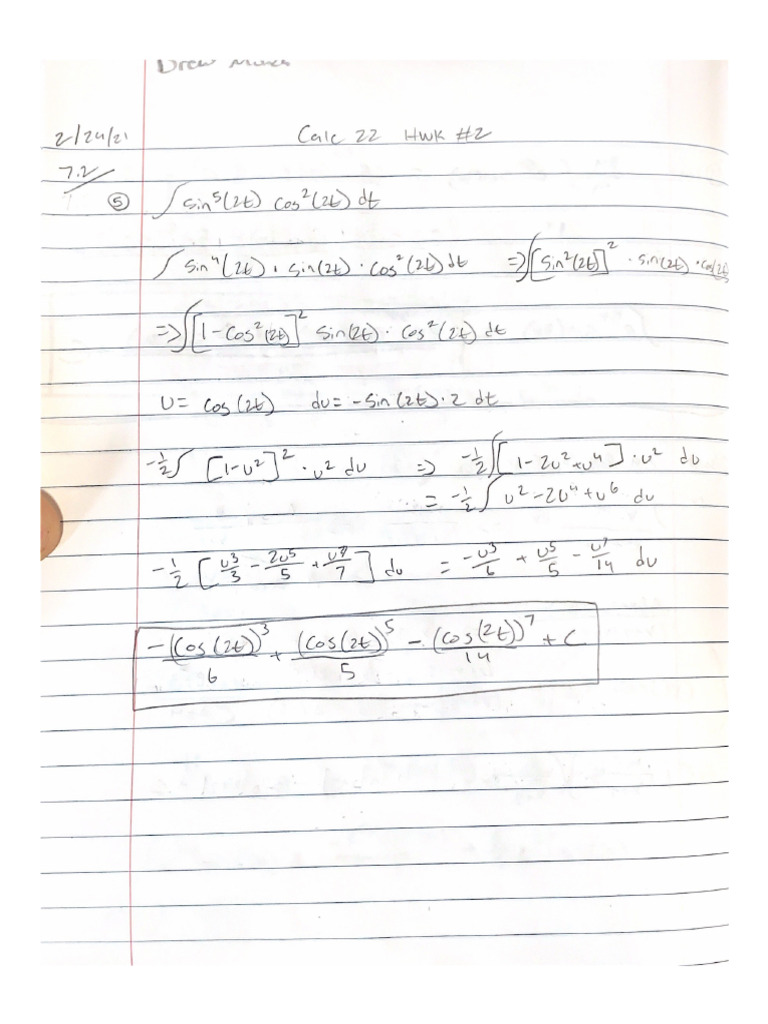 Calc 22 Homework 2 | PDF