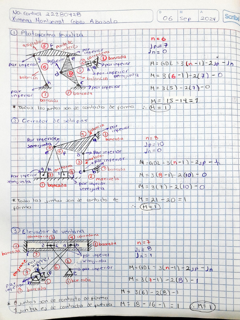 Diagramas Cinemáticos y Grados de Libertad XMCA | PDF
